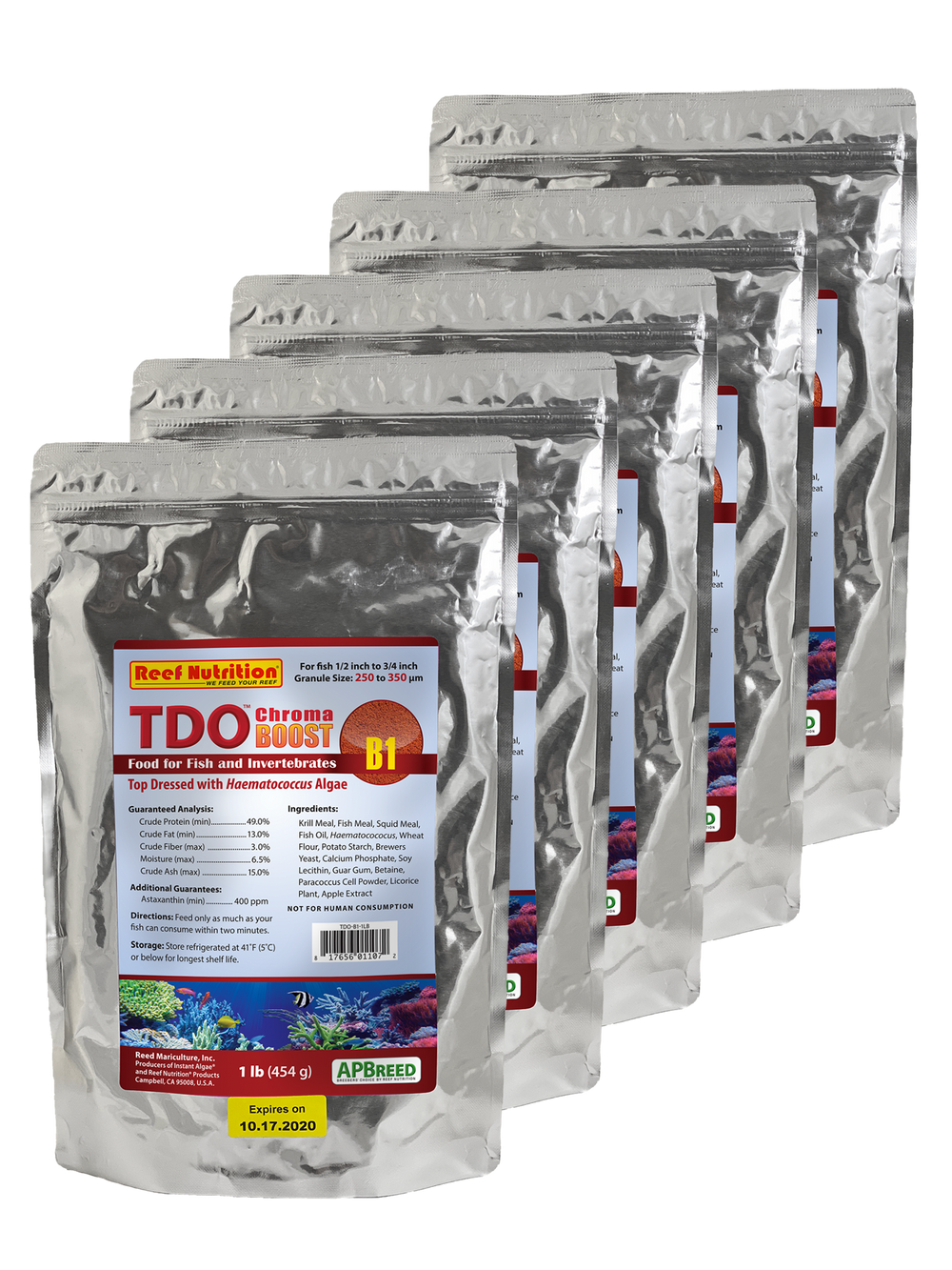TDO CHROMA BOOST™ B1 16 OZ CASE - 5 BAGS – Reef Nutrition Wholesale